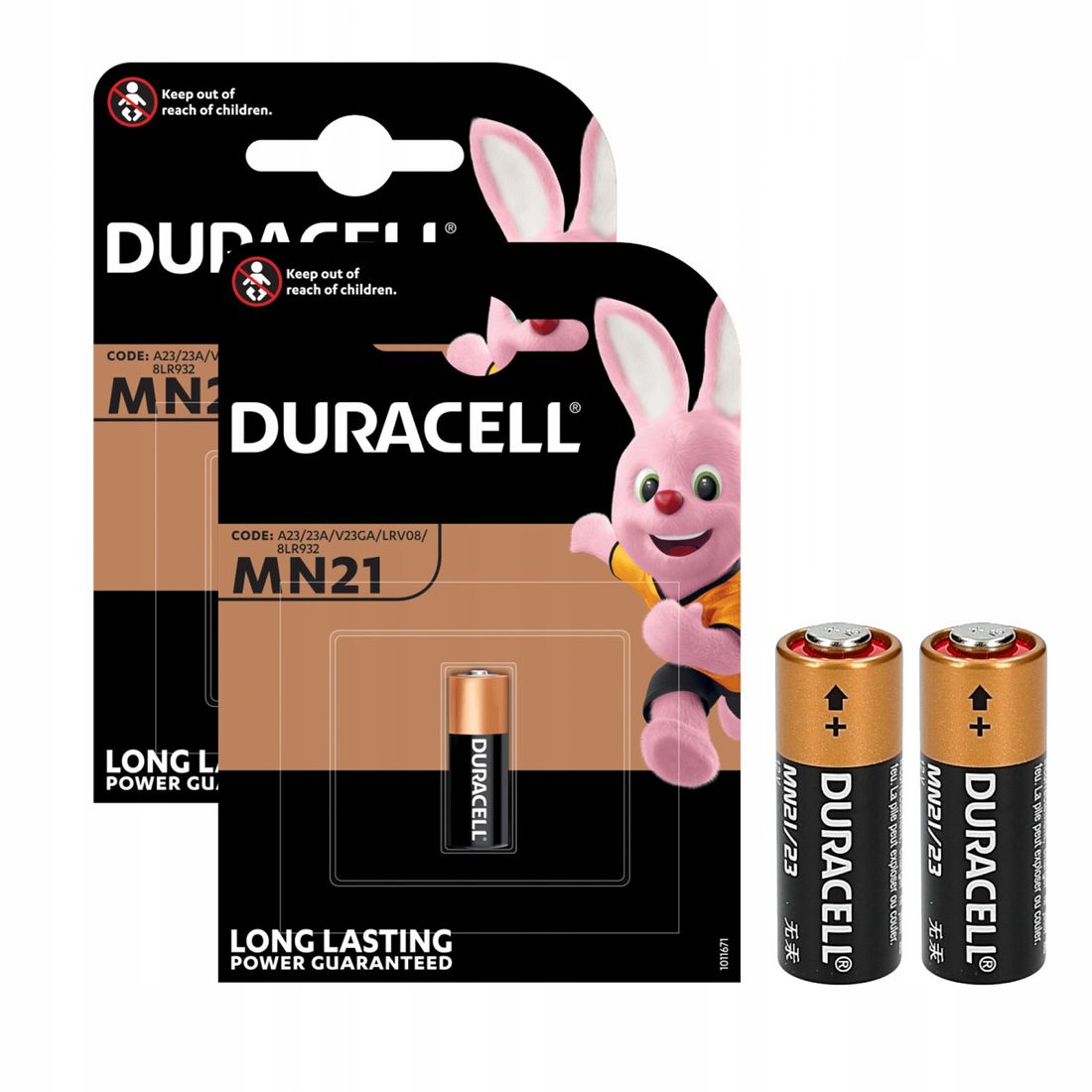 Bateria Duracell 12V P23GA 23A L1028 LRV08 MN21 2X - ERLI.pl