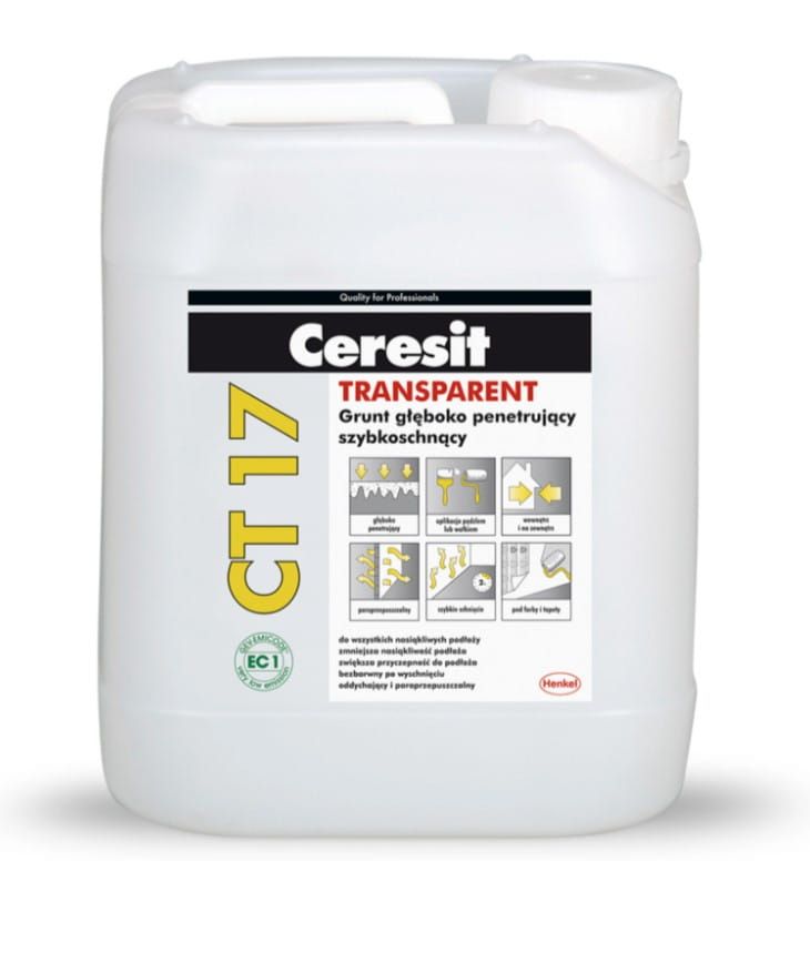 Ceresit - CT 17 - grunt głęboko penetrujący 5 L TRANSPARENT – 132394562 ...