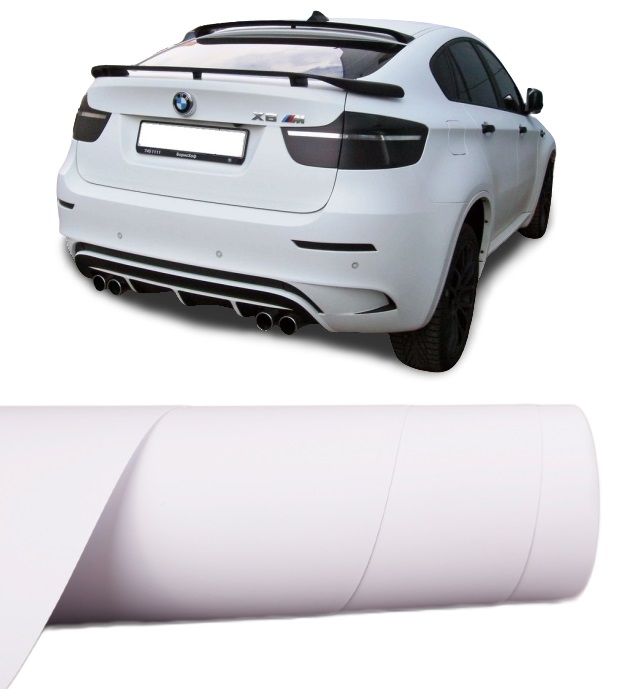 AUTO FOLIA OKLEINA BIAŁA BIAŁY MAT MATOWA 152cm SAMOCHODOWA - ERLI.pl