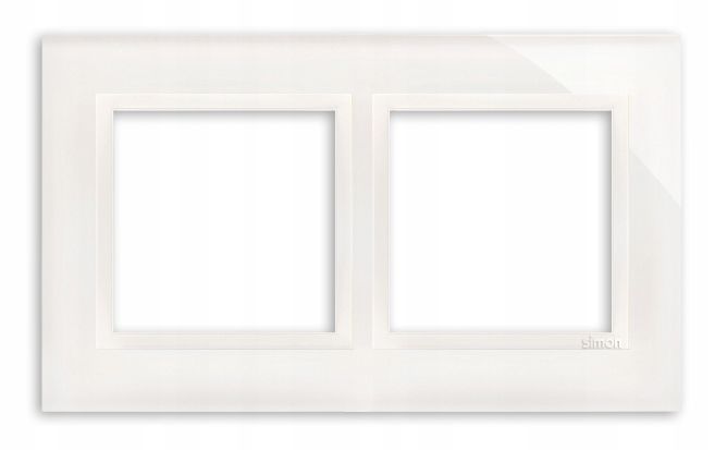 Simon 54 NATURE RAMKA PODWÓJNA SZKŁO BIAŁA PERŁA - ERLI.pl