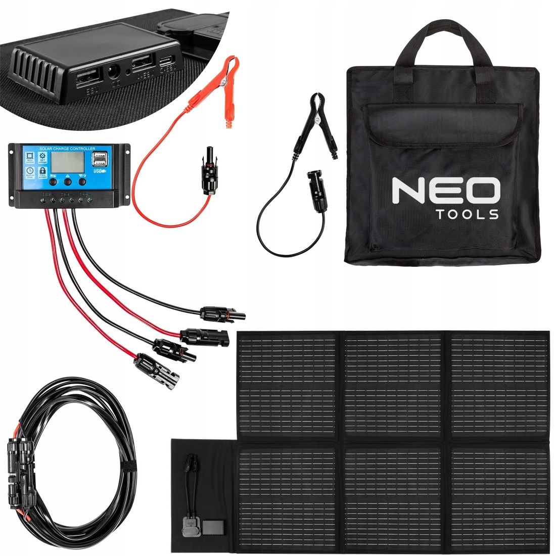 NEO PANEL SŁONECZNY PRZENOŚNY ŁADOWARKA SOLAR 120W - ERLI.pl