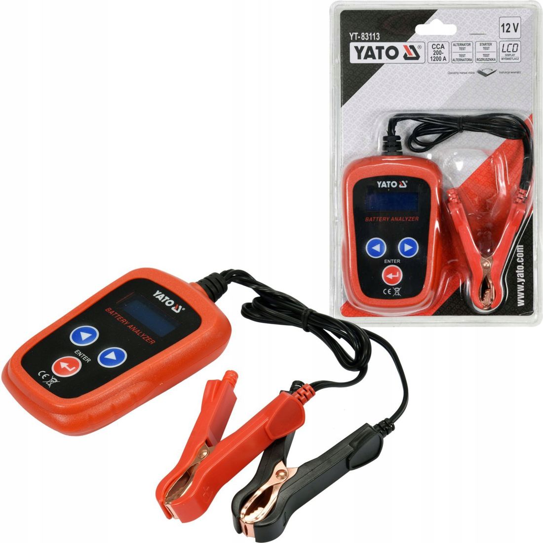ELEKTRONICZNY TESTER AKUMULATORÓW YT-83113 YATO - ERLI.pl ELEKTRONICZNY TESTER AKUMULATORÓW YT-83113 YATO - ERLI.pl