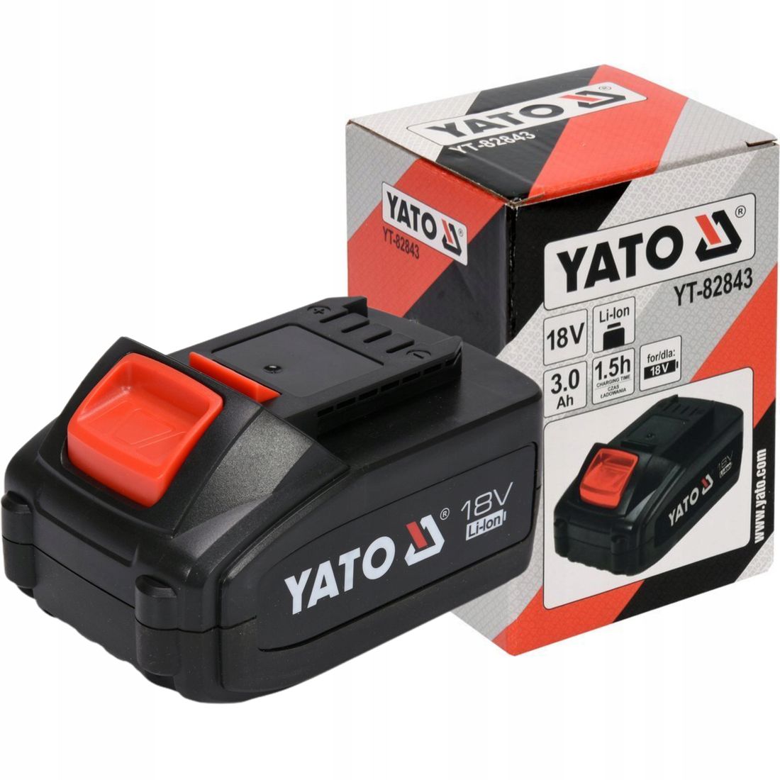 YATO AKUMULATOR BATERIA LI-ION 3,0Ah 18V DO NARZĘDZI YATO 18V YT-82843 – 132583619 - ERLI.pl