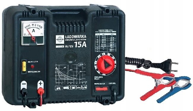 PROSTOWNIK 6V/12V -15A -30-180Ah -PŁYNNA REGULACJA - ERLI.pl