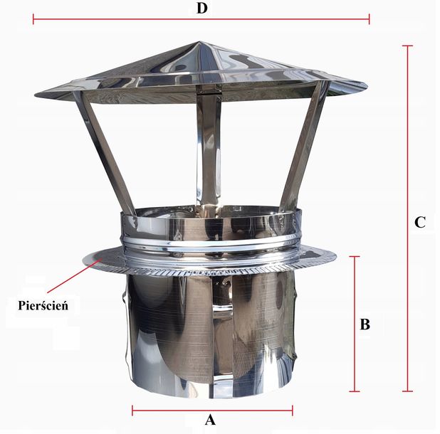 DASZEK KOMINOWY INOX PARASOL FI 200 KOMIN KOMINY – 132642286 - ERLI.pl