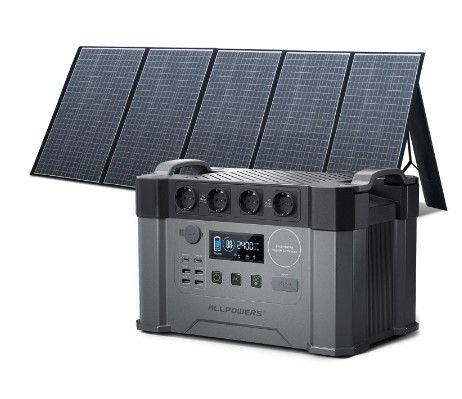 Generator prądu przenośny solarny 1500Wh z panelem 2000W - ERLI.pl