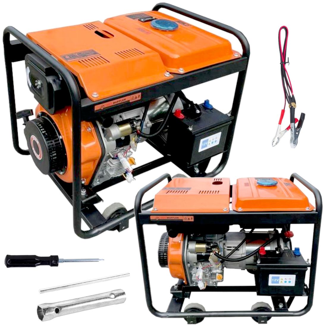 AGREGAT PRĄDOTWÓRCZY 6kW 3x230V ON DIESEL 6000W GENERATOR PRĄDU ...