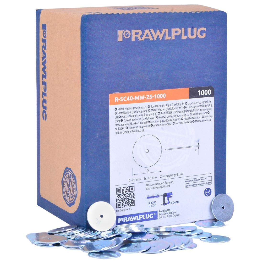 RAWLPLUG PODKŁADKA INSTALACYJNA OCYNK 25MM 1000SZT - ERLI.pl