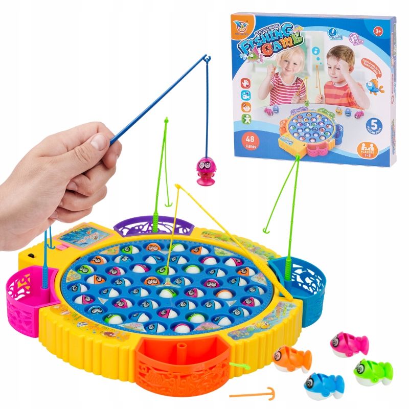 Gra łowienie rybek rodzinna zręcznościowa 45 rybki - ERLI.pl