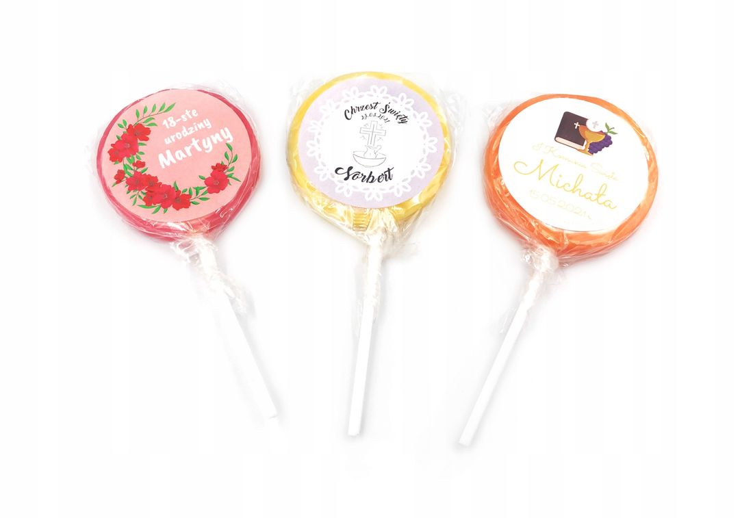 Lizaki reklamowe z etykietą 500szt. | 15kg - ERLI.pl