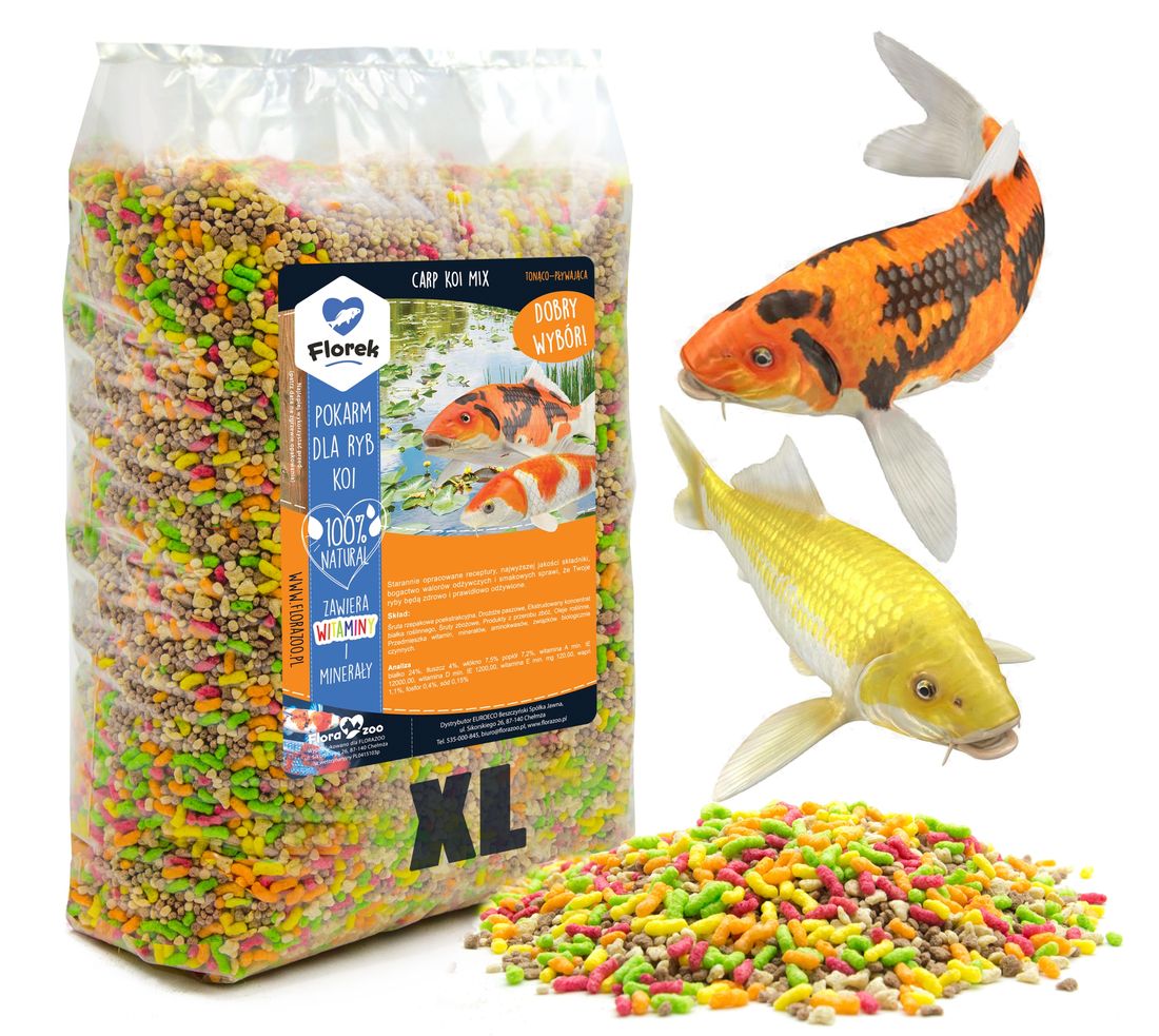 POKARM DLA RYB KOI KARPI KARMA MIX OCZKO WODNE - ERLI.pl