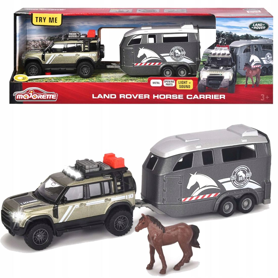 Pojazd Land Rover Horse Carrier światło/dźwięk - ERLI.pl
