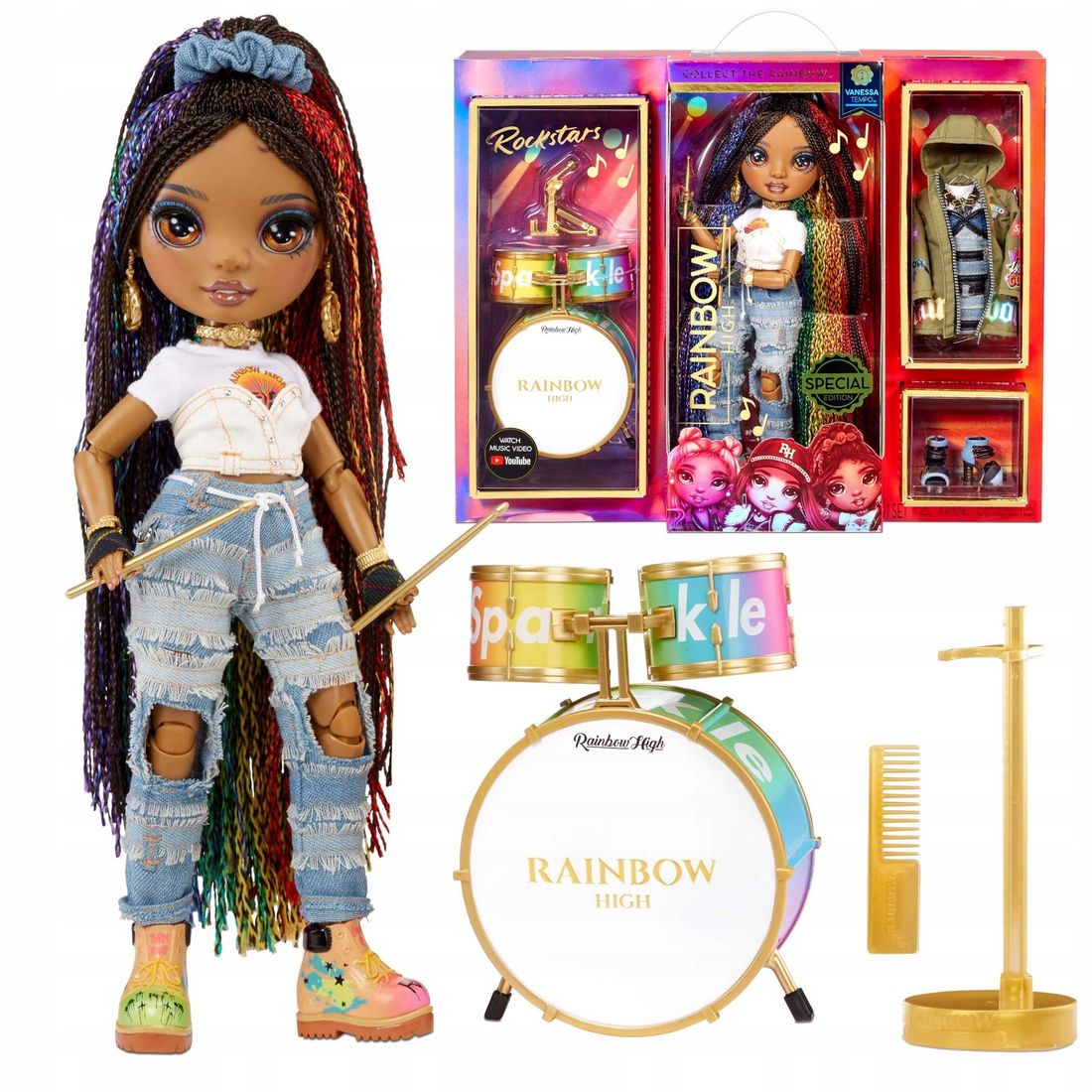 Rainbow High Rockstar Lalka Vanessa Tempo - ERLI.pl