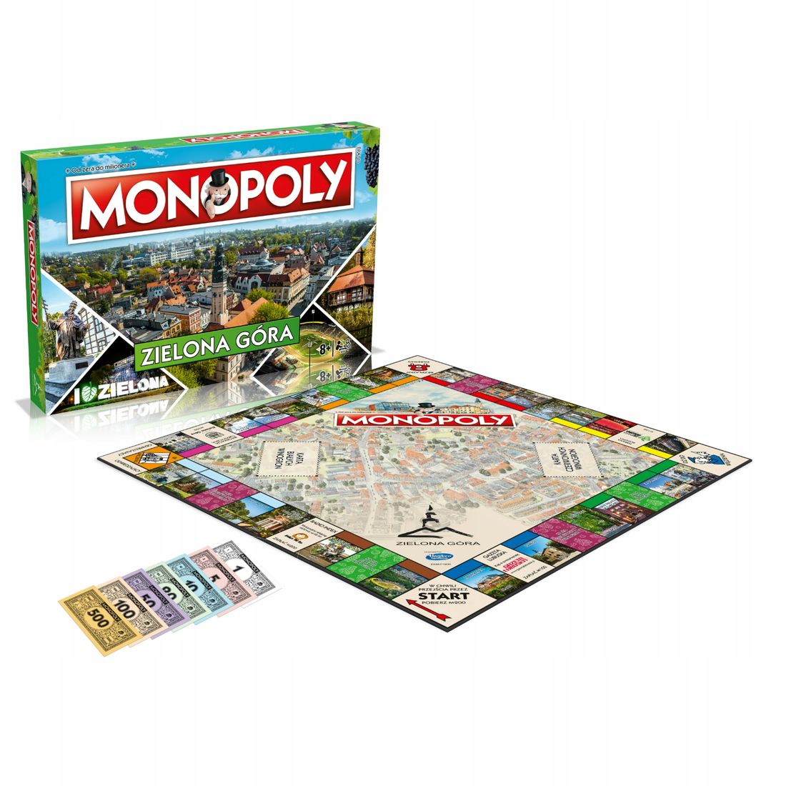 Monopoly Zielona Góra planszowa gra rodzinna Winning Moves - ERLI.pl