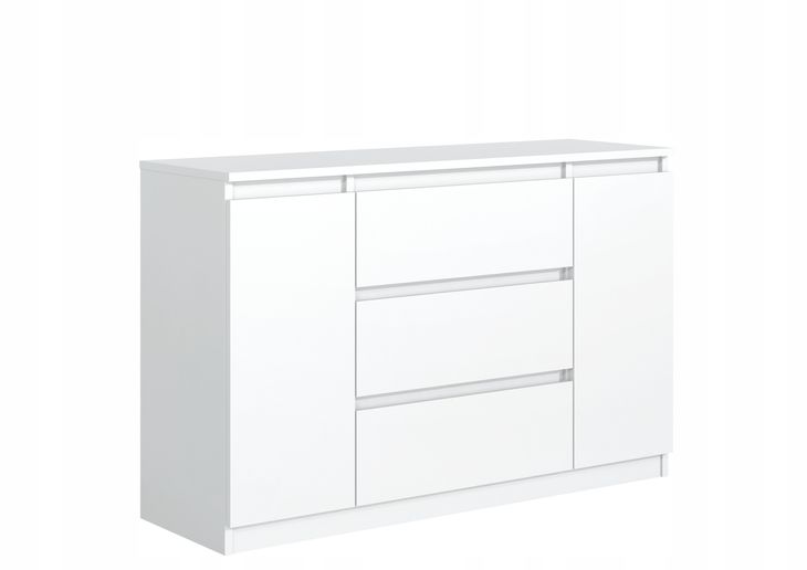 KOMODA 2D3S 120CM BIEL SALON - ERLI.pl