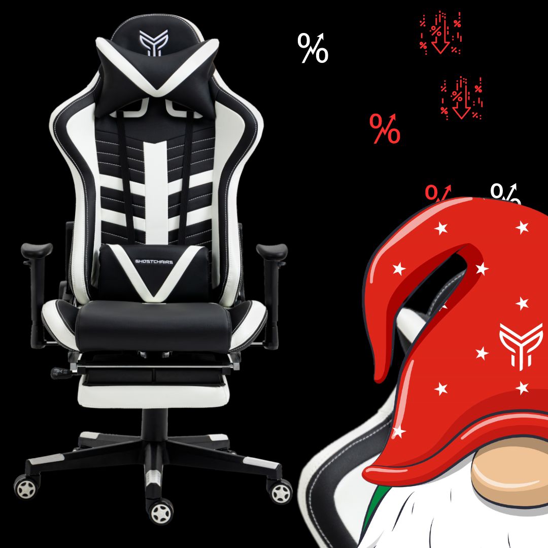 Fotel gamingowy GHOST-SIX z podnóżkiem - ERLI.pl