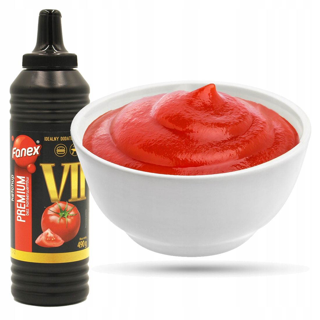 KETCHUP PREMIUM VII sos FANEX butelka 490g – 134064816 - ERLI.pl