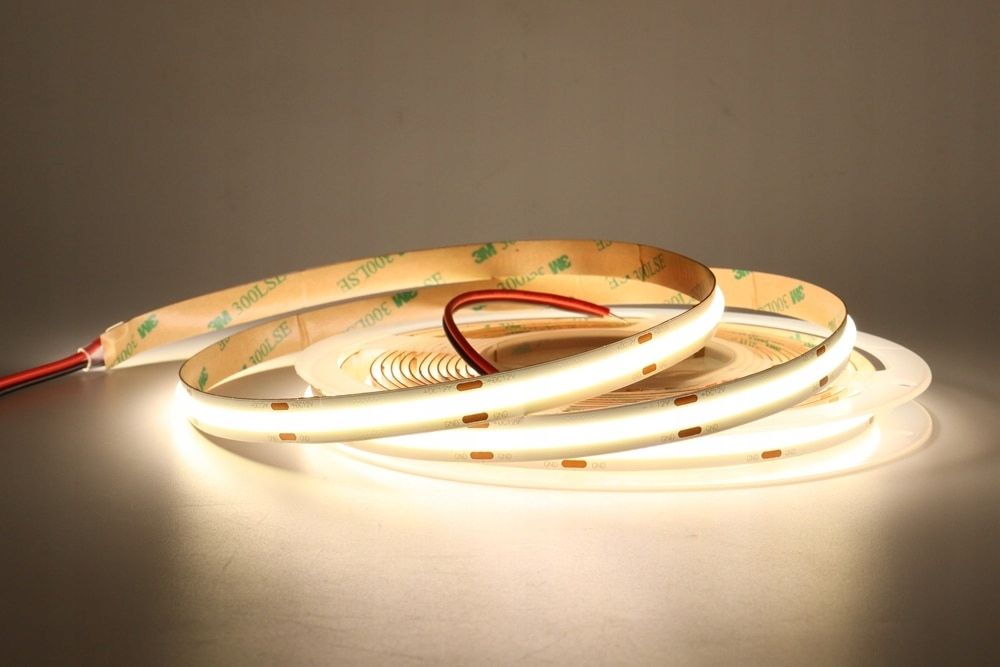 Taśma LED Neon COB 12V 1m Homogeniczna NEUTRALNA Barwa Światła Dzienna ...