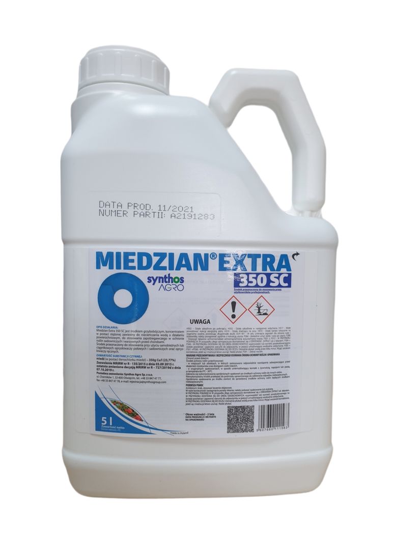 MIEDZIAN EXTRA 350 SC 5L środek grzybobójczy sady – 223979890 - ERLI.pl