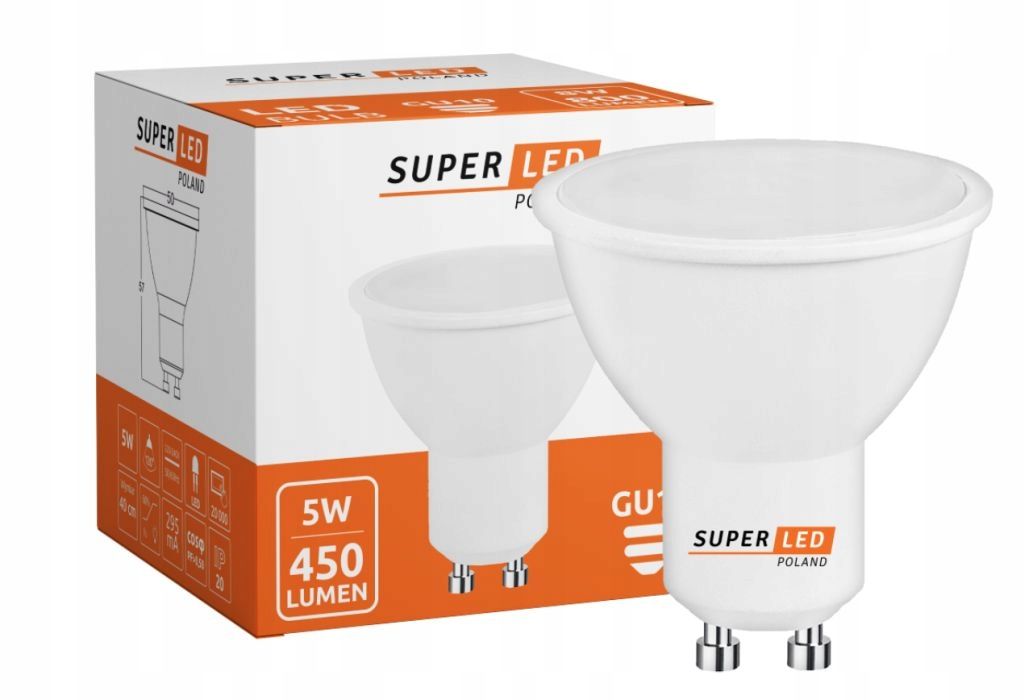 Żarówka LED GU10 5W 2835 barwa neutralna - ERLI.pl