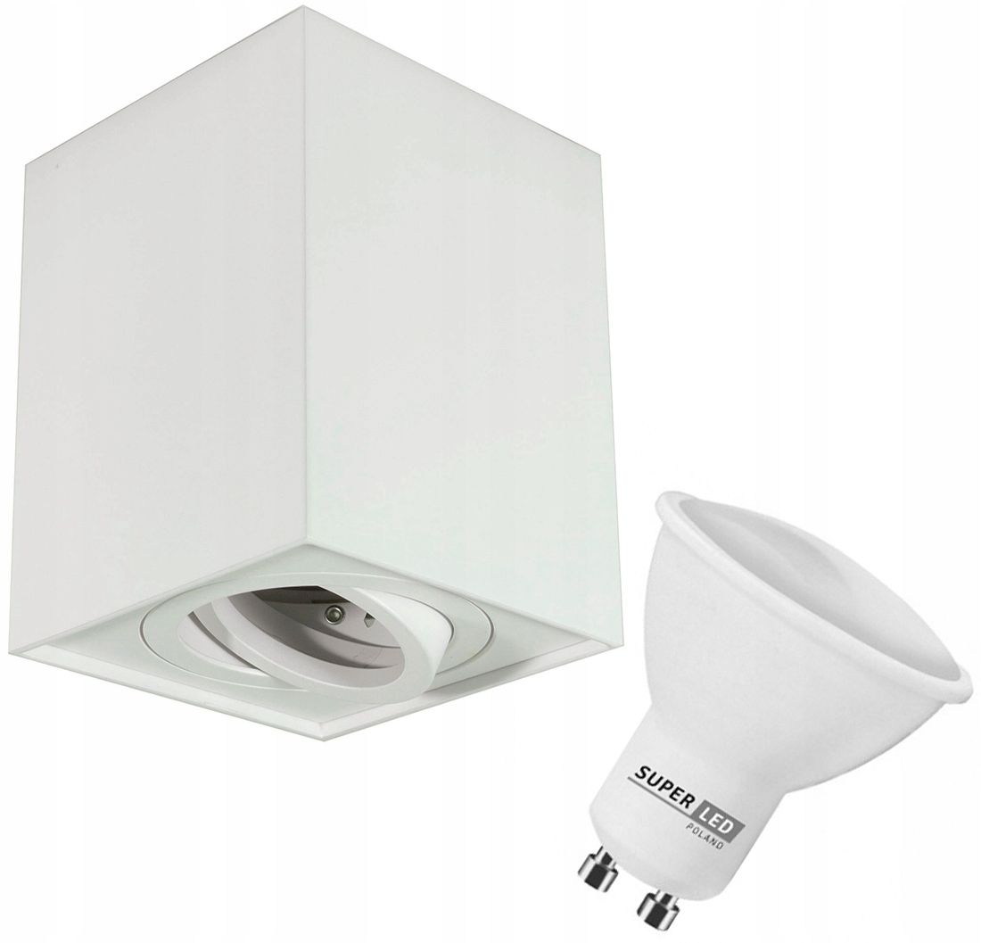 Oprawa Natynkowa ruchoma + żarówka LED GU10 5W - ERLI.pl Oprawa Natynkowa ruchoma + żarówka LED GU10 5W - ERLI.pl