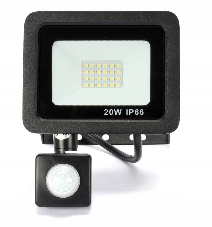 Halogen naświetlacz lampa LED 20W + czujnik ruchu - ERLI.pl Halogen naświetlacz lampa LED 20W + czujnik ruchu - ERLI.pl