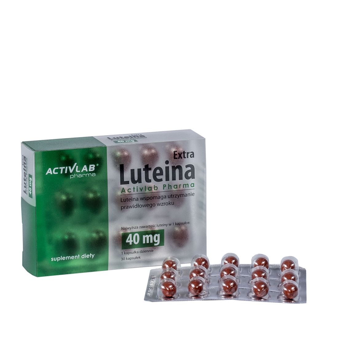 Luteina EXTRA Mocny Zdrowy Wzrok 40mg 30 kapsułek – 134176656 - ERLI.pl