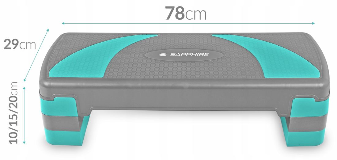 STEP do ćwiczeń fitness 3 STOPNIE do aerobiku DUŻY 78CM regulowany ...