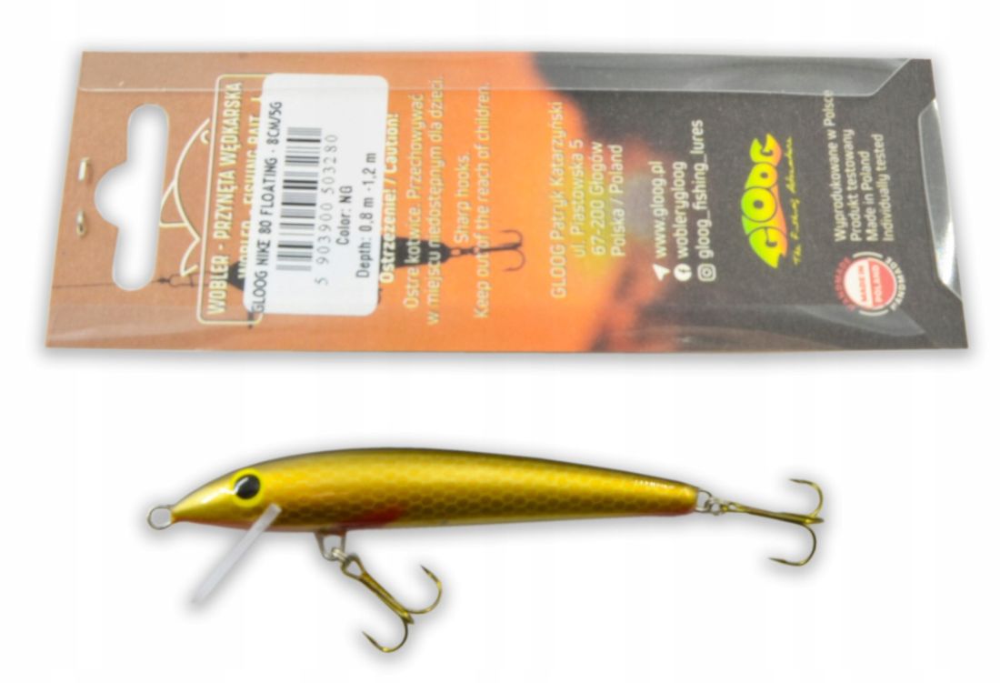 NG WOBLER GLOOG NIKE NA SANDACZA BOLENIA ! 8cm/5g - ERLI.pl