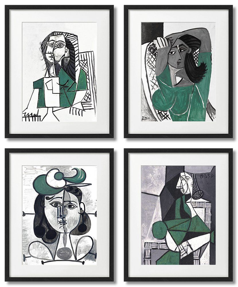 KOMPLET 4 plakatów PICASSO RYSUNKI KUBIZM - ERLI.pl