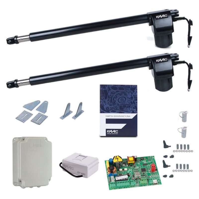 FAAC 414 Zestaw do bramy dwuskrzydłowej + CENTRALA – 134565556 - ERLI.pl