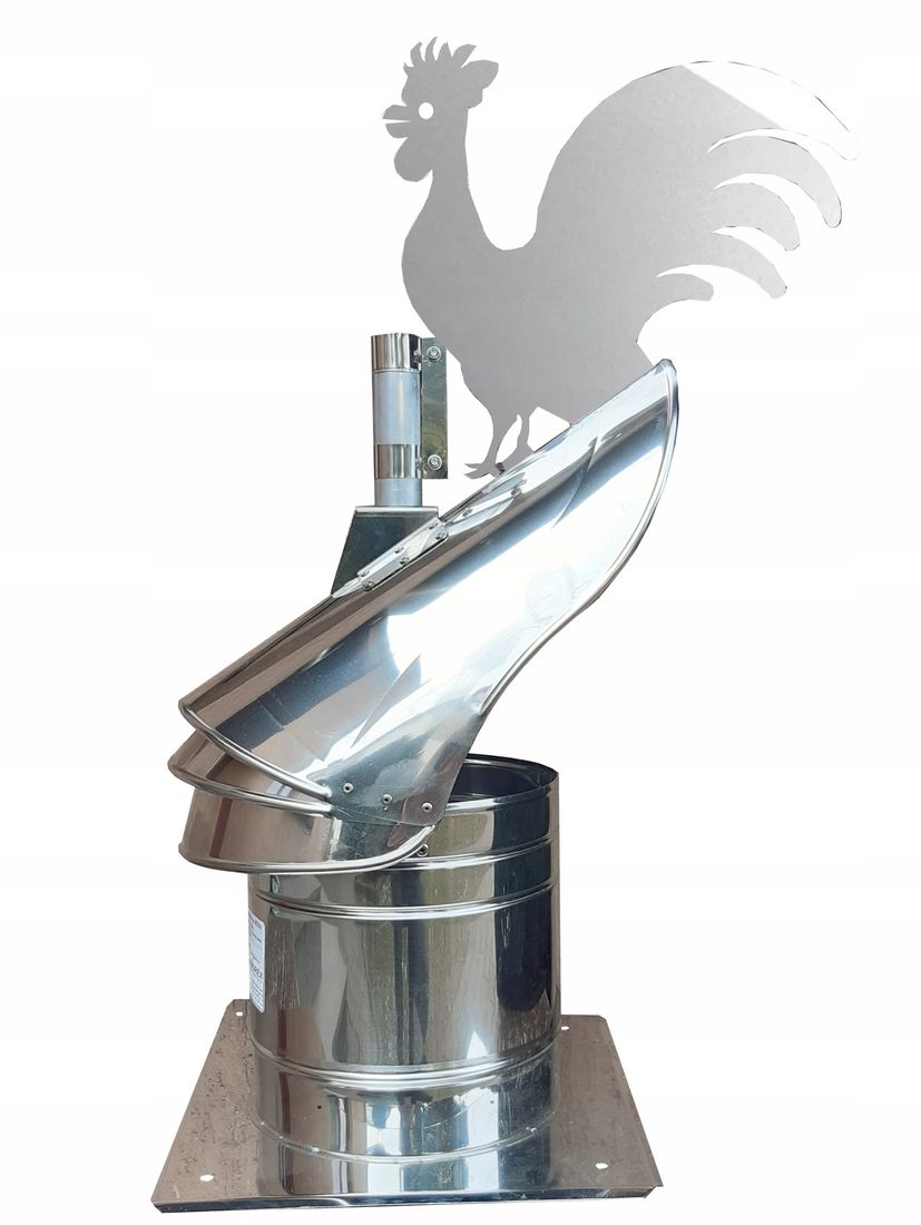 NASADA KOMINOWA STRAŻAK Z KOGUTEM FI 150 NA KOMIN – 134823178 - ERLI.pl