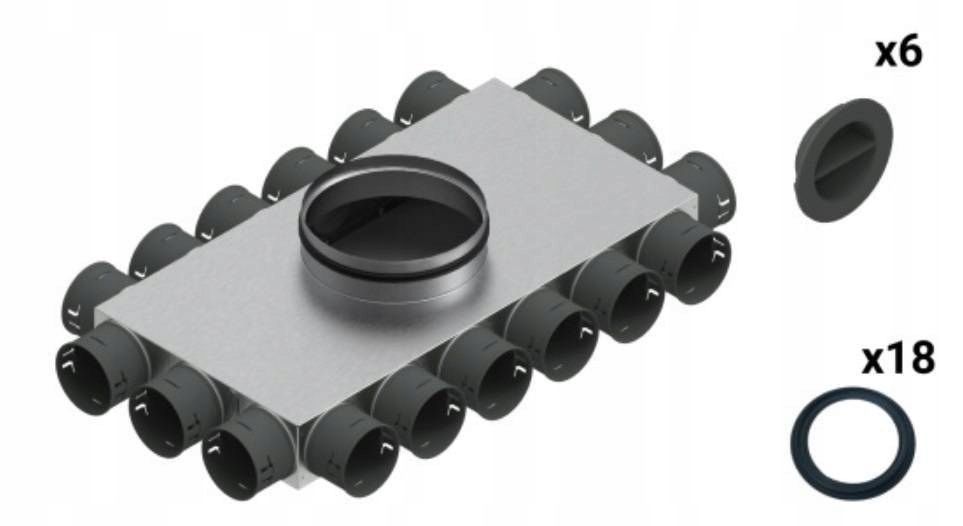 SPIROFLEX SKRZYNKA ROZDZIELCZA VENT CLEAR W2 18 75 - ERLI.pl