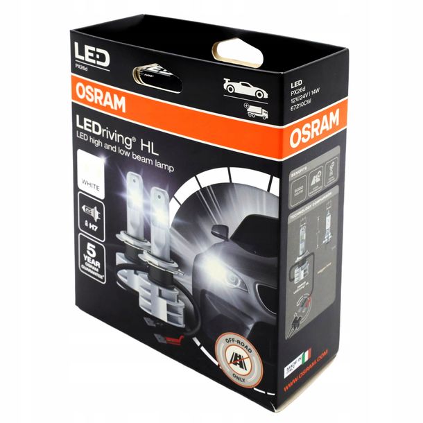 Żarówki H7 Osram LED Driving HL White 6000K - ERLI.pl