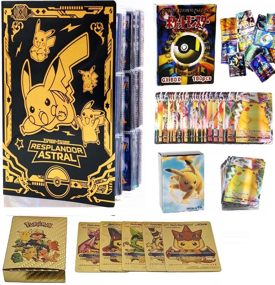 ZESTAW POKEMON ALBUM 432 + 265 KARTY VMAX GX ZŁOTE - ERLI.pl