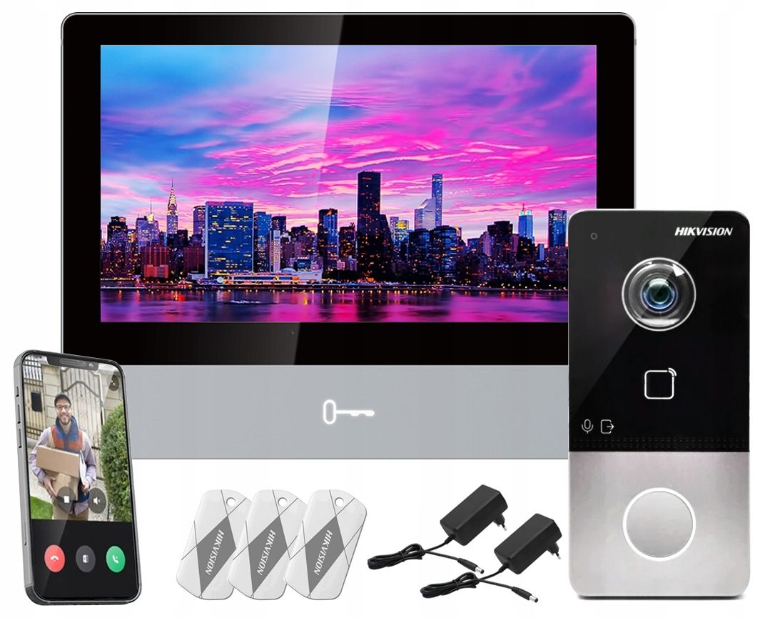 Wideodomofon WiFi Domofon Hikvision Breloki APKA – 135044794 - ERLI.pl