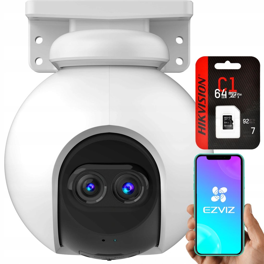 KAMERA WIFI ZEWNĘTRZNA Obrotowa Dual Lens AI IR30 - ERLI.pl