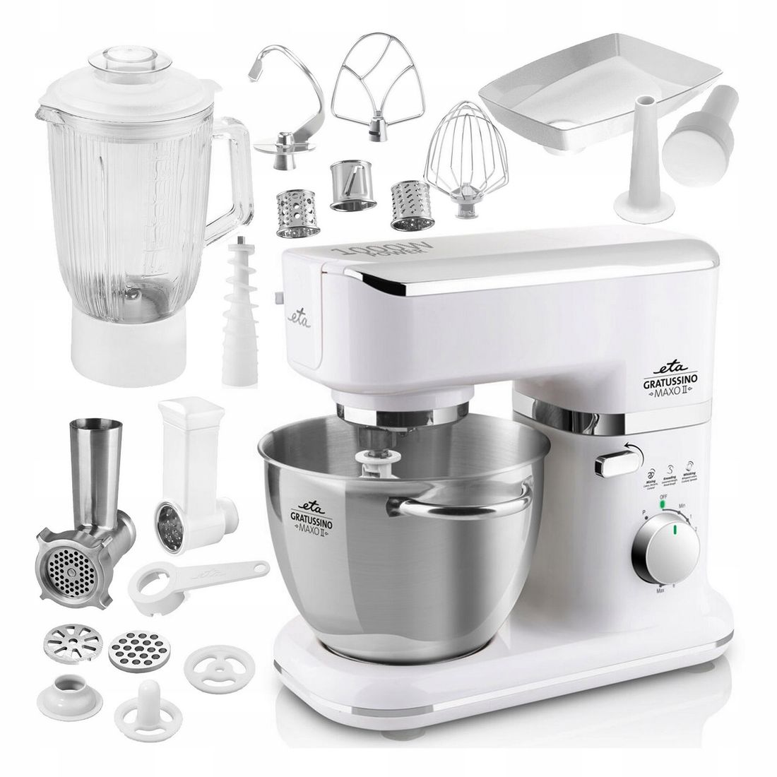 Robot kuchenny MIKSER PLANETARNY misa 4,5 L 1000W Eta Gratussino ...