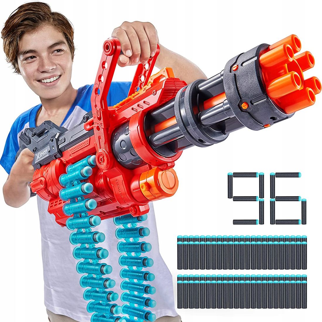 X-SHOT PISTOLET KARABIN MINIGUN +96 STRZAŁEK - ERLI.pl