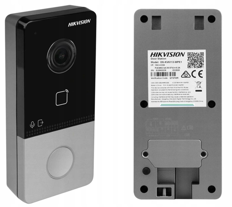 Wideodomofon WiFI Hikvision Panel DS-KV6113-WPE1 - ERLI.pl