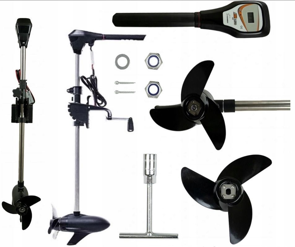 SILNIK ELEKTRYCZNY ZABURTOWY HAIBO M150 12V 70lb - ERLI.pl