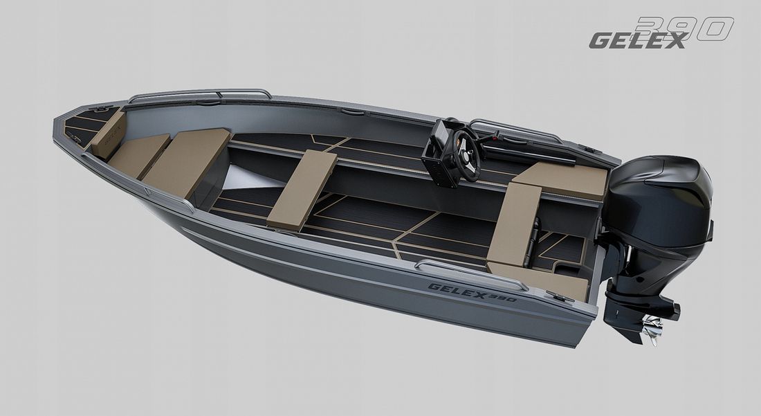 ŁÓDŹ ALUMINIOWA WĘDKARSKA GELEX 390 Z KONSOLĄ - ERLI.pl