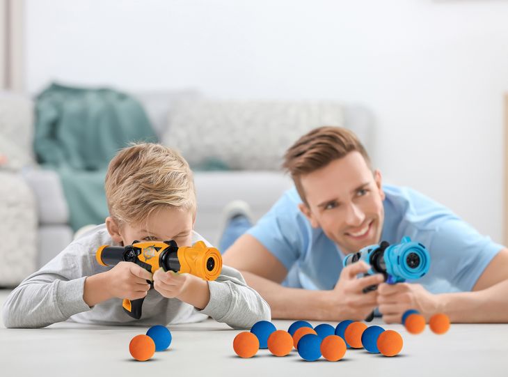 Robot Gra Strzelanie do Celu Pistolet Licznik LCD - ERLI.pl