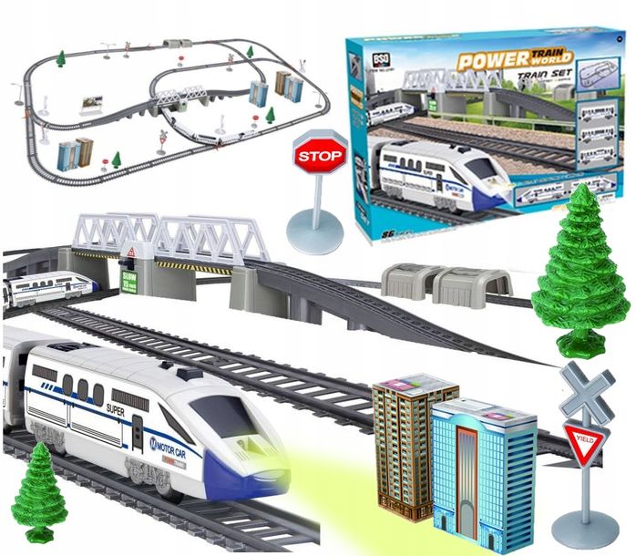 Kolejka Elektryczna PociĄg Ciuchcia Xxl Tunel Podnoszony Most Tory 914 Cm Erlipl