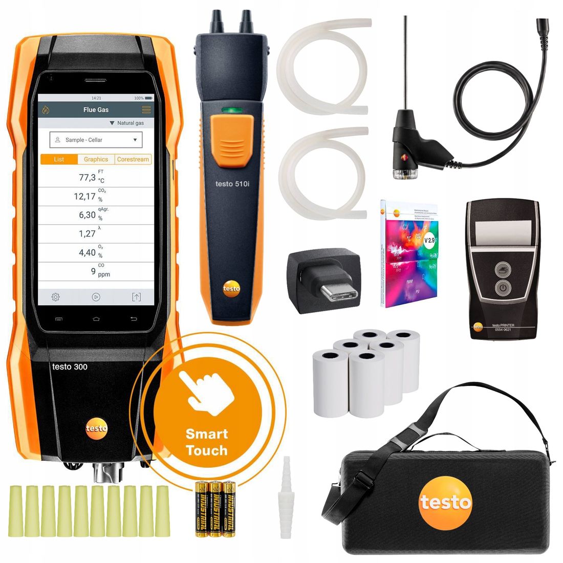 Analizator spalin i Miernik różnicy ciśnień TESTO - ERLI.pl