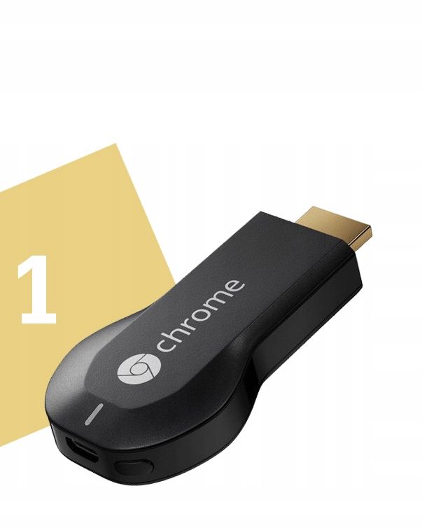 GOOGLE Chromecast 1 SMART TV Wi-Fi HDMI ŁADOWARKA - ERLI.pl
