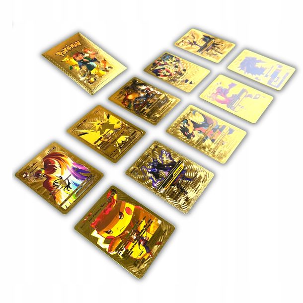 KARTY POKEMON KOLEKCJONERSKIE ZŁOTE SASZETKA 10SZT - ERLI.pl KARTY POKEMON KOLEKCJONERSKIE ZŁOTE SASZETKA 10SZT - ERLI.pl