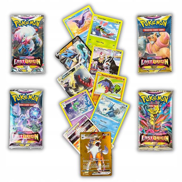 500 SZT KARTY POKEMON ZESTAW 50 SASZETEK VMAX PACK - ERLI.pl