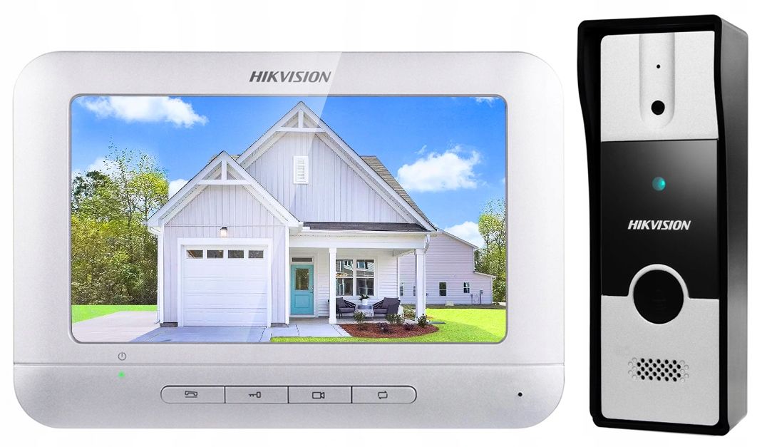 DS-KIS202 WIDEODOMOFON HIKVISION 7'' LCD SILVER - ERLI.pl
