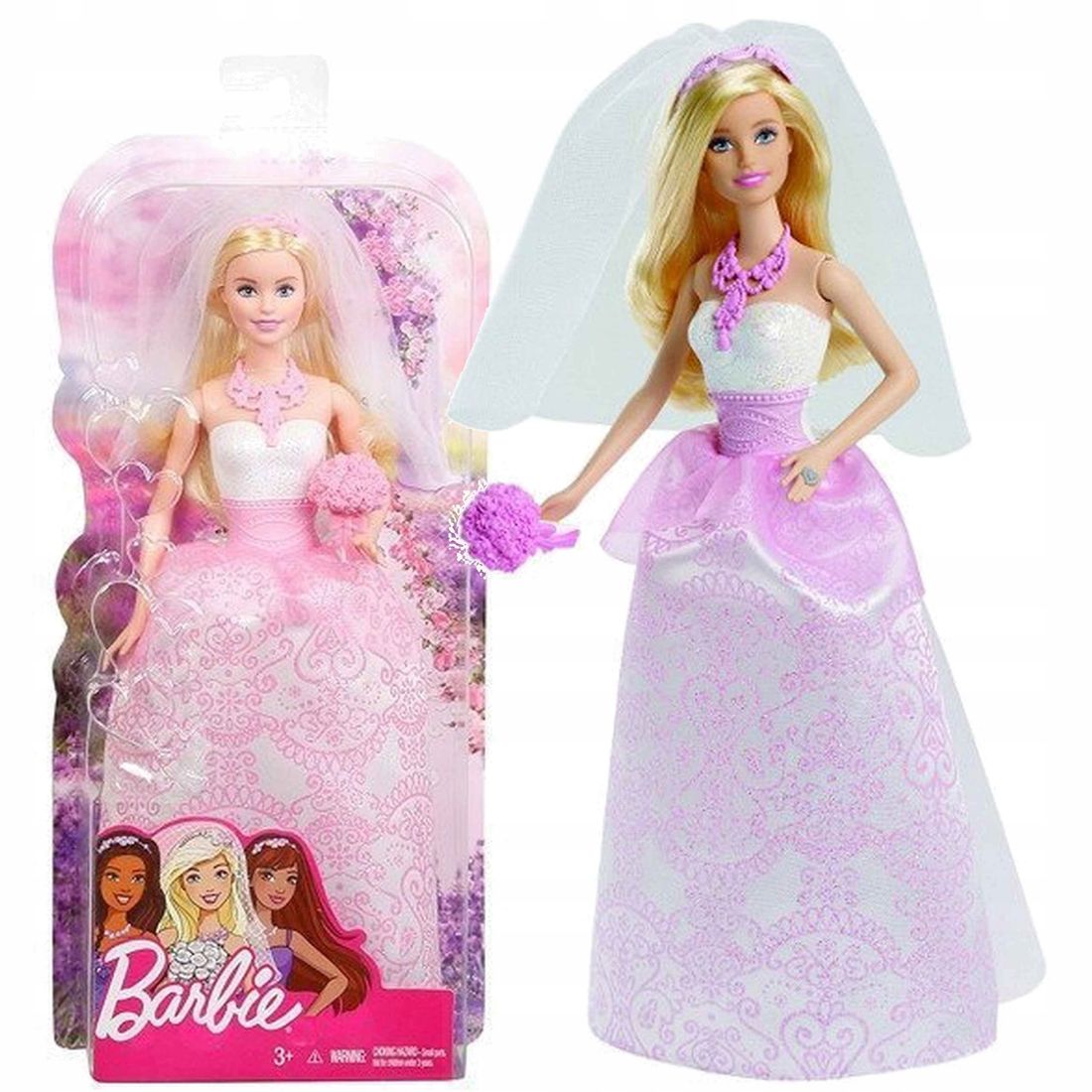 Mattel lalka Barbie panna młoda suknia ślubna - ERLI.pl Mattel lalka Barbie panna młoda suknia ślubna - ERLI.pl